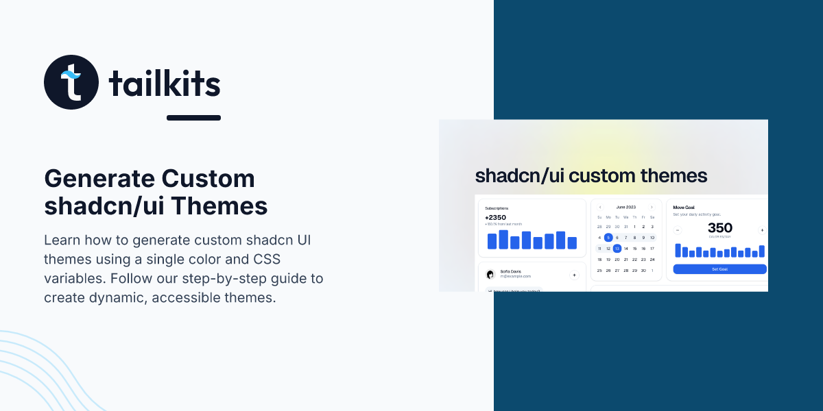Generate Custom shadcn/ui Themes | Tailkits
