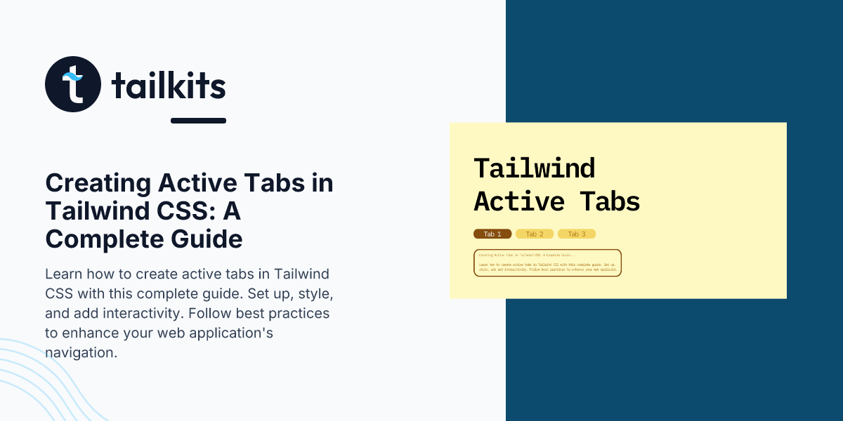 Creating Active Tabs in Tailwind CSS: A Complete Guide | Tailkits