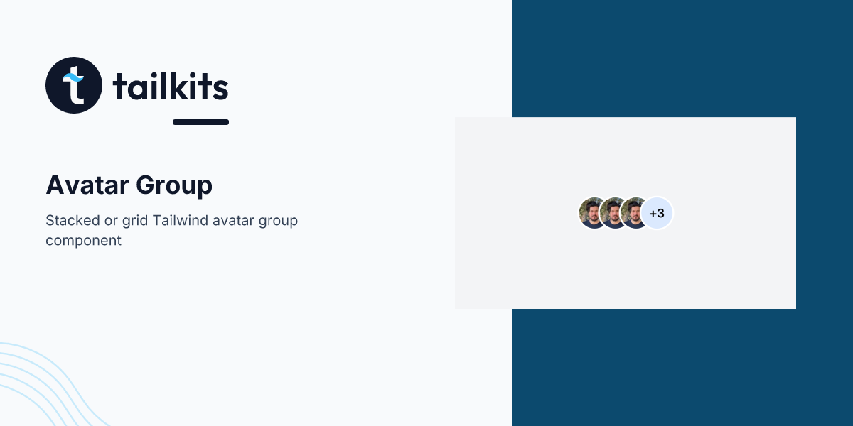 Free Tailwind Avatar Group UI Element | Tailkits