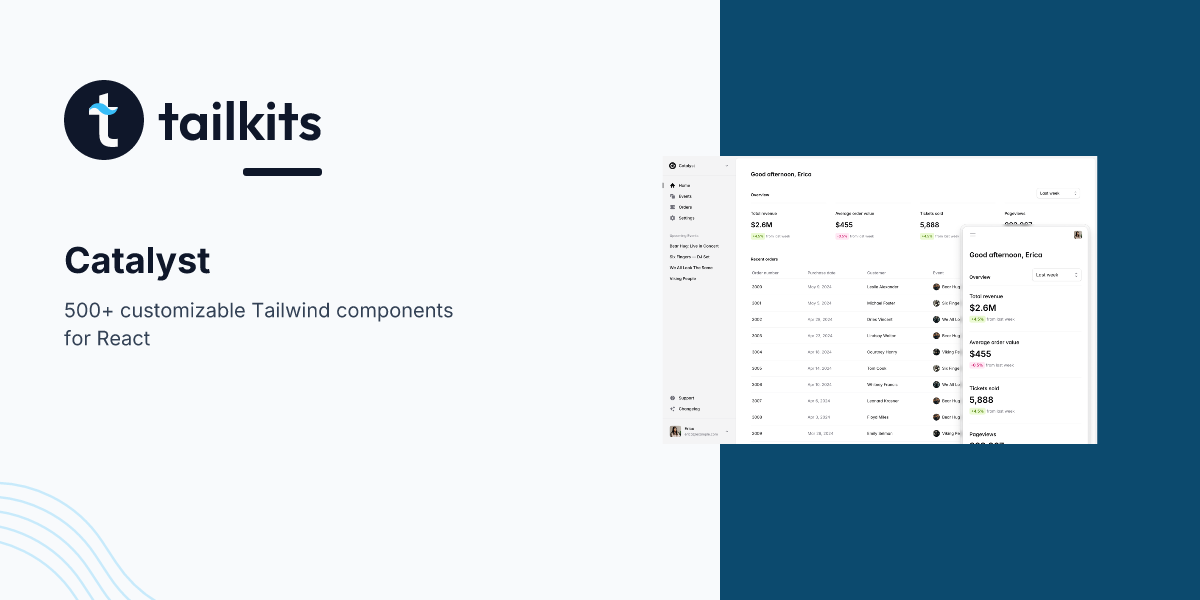 Catalyst UI Kit: 500+ Ready-to-Use Components | Tailkits