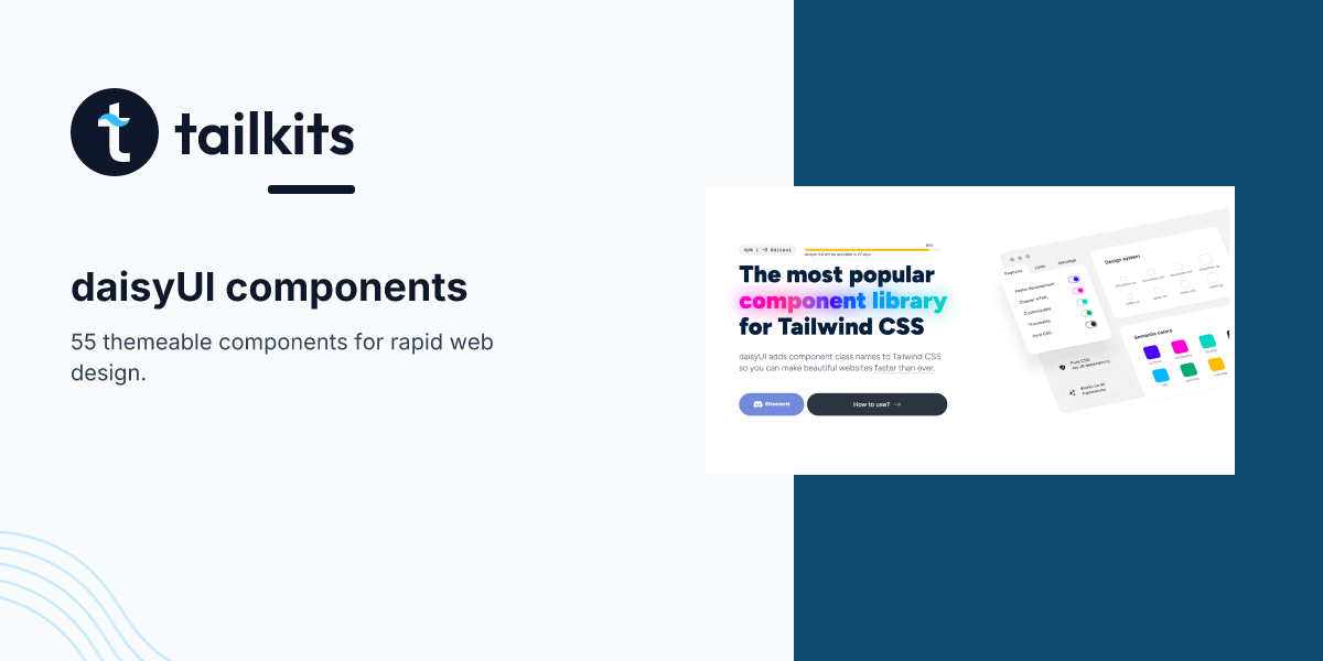 daisyUI – Customizable Tailwind Components | Tailkits