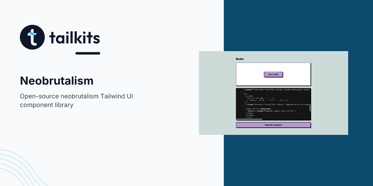 Neobrutalism UI Kit: Vibrant Tailwind Components | Tailkits