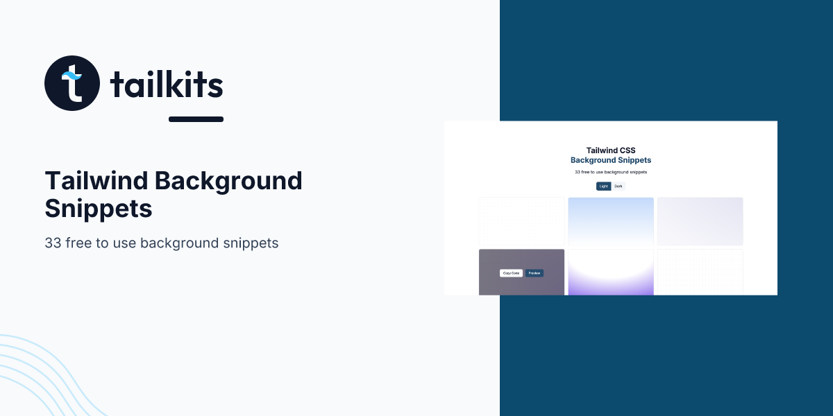 Tailwind Background Snippets | Tailkits