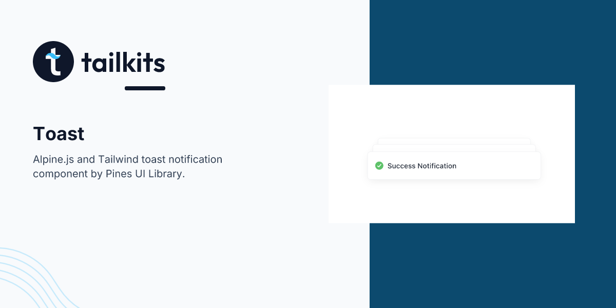 Tailwind Toast Component | Notification, Alert Examples | Tailkits