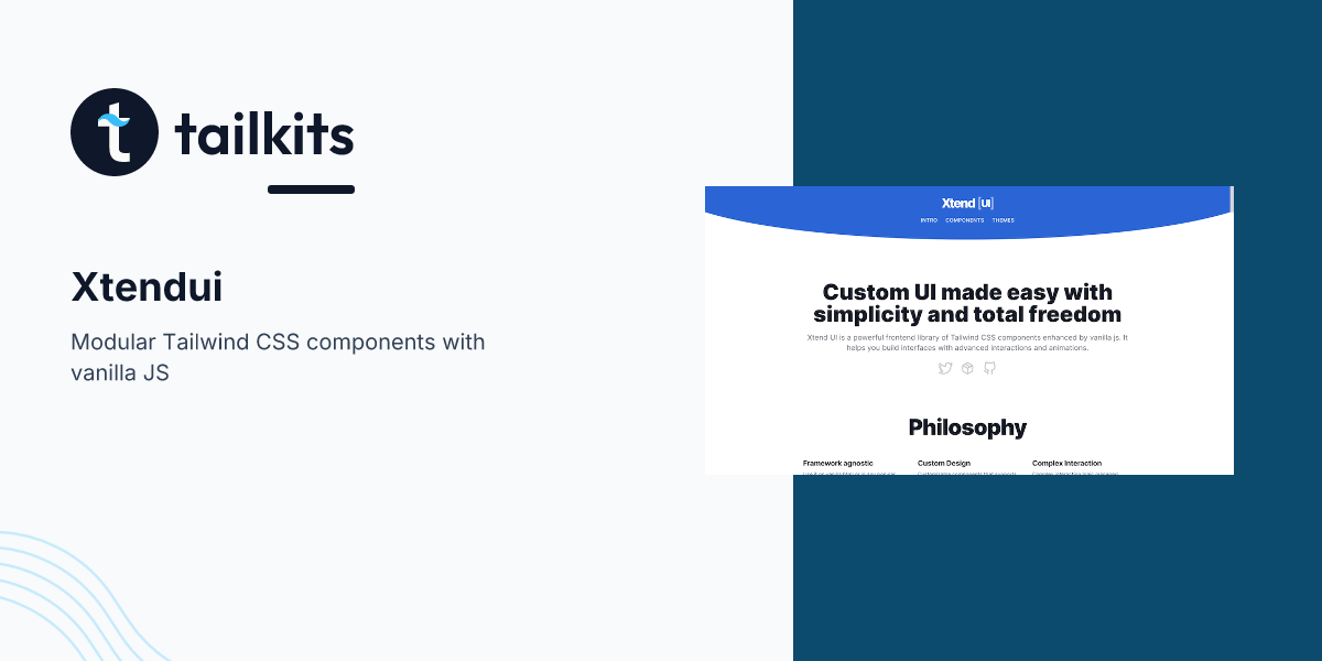 Xtend UI – Interactive Tailwind CSS Components | Tailkits