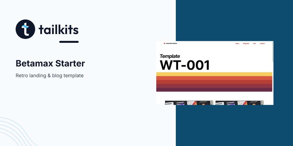 Betamax Starter – Tailwind HTML Template | Tailkits