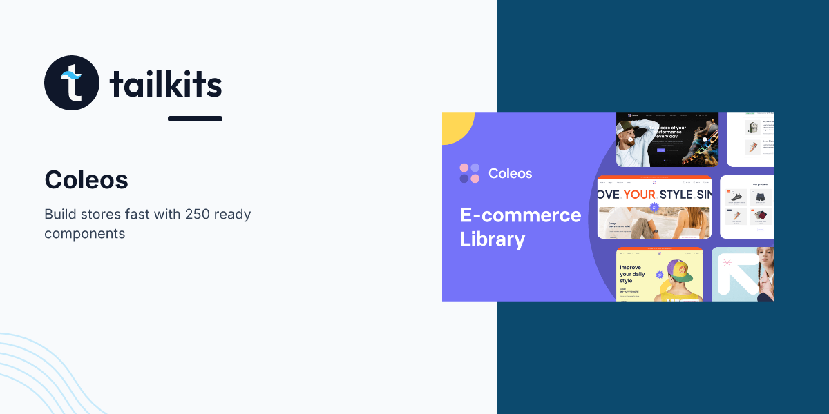 Coleos Template – 250 E-Commerce Components | Tailkits