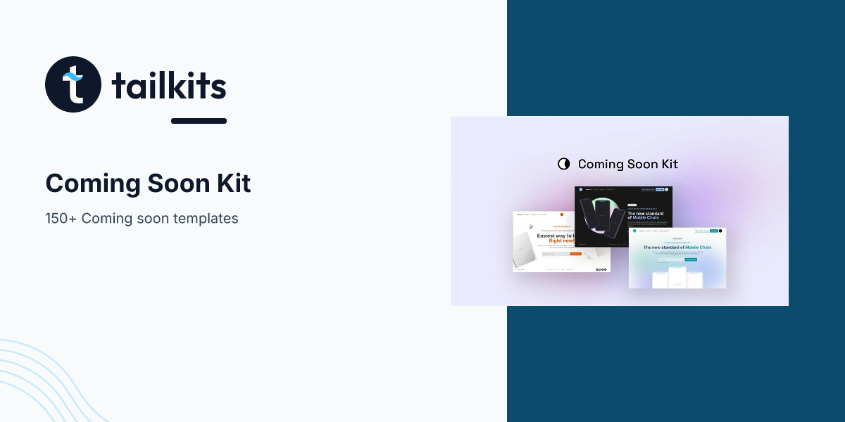 Coming Soon Kit: 150+ Launch Page Templates | Tailkits