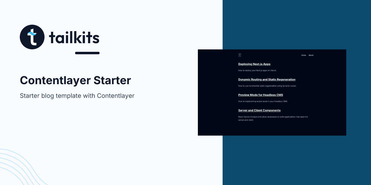 Next.js Contentlayer Starter Template | Tailkits