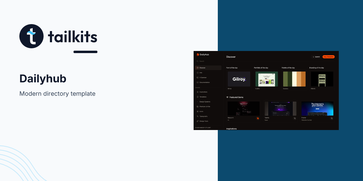 Dailyhub Listing Template – Clean & Modern | Tailkits