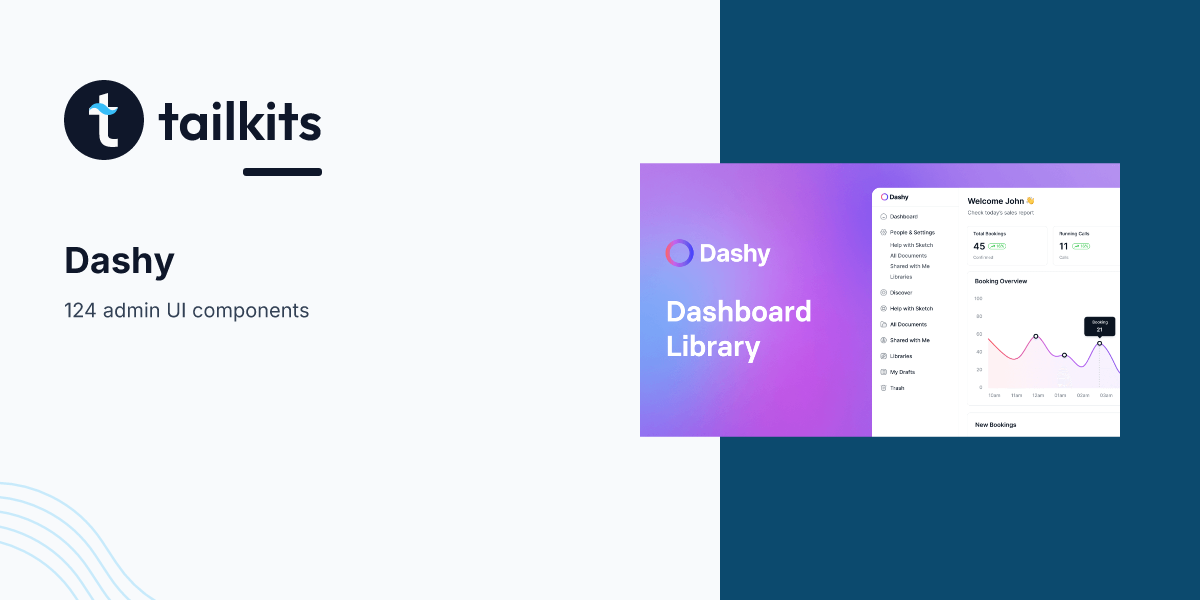 Dashy Admin Components for Tailwind CSS | Tailkits