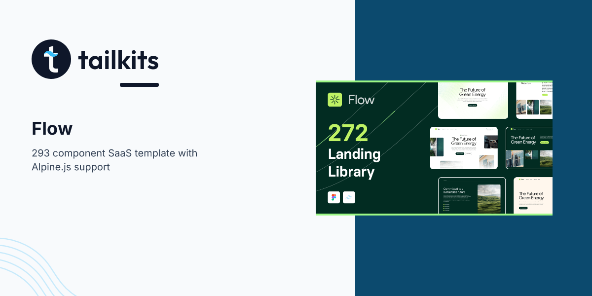 Flow – Responsive Tailwind SaaS Template | Tailkits