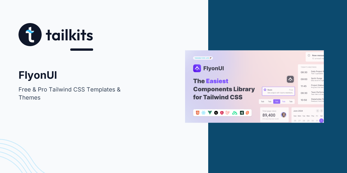 FlyonUI: Free & Pro Tailwind CSS Templates & Themes | Tailkits