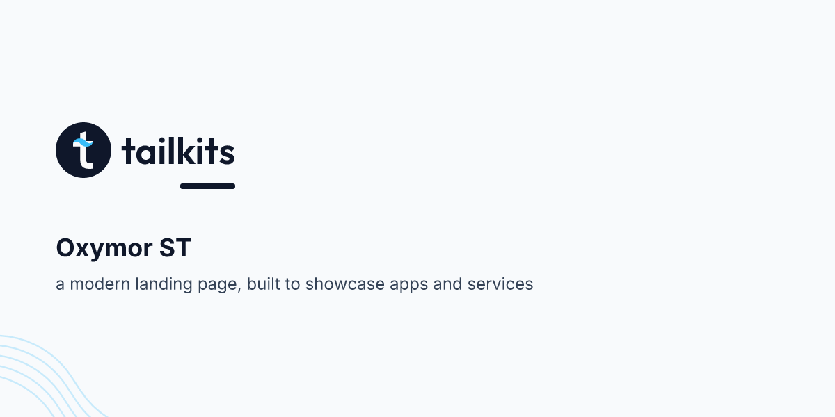 Oxymor ST: Modern SaaS Landing Page | Tailkits