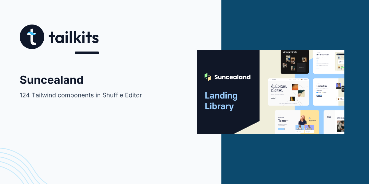 Suncealand Modern Tailwind Template | Tailkits