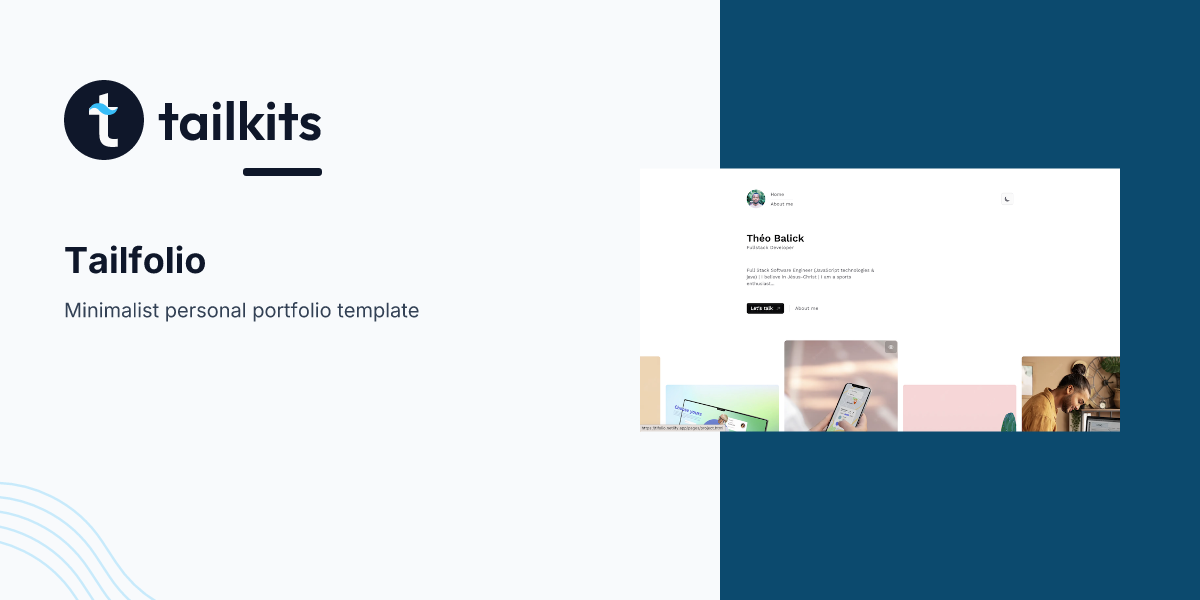 Tailfolio Personal Portfolio Template | Tailkits