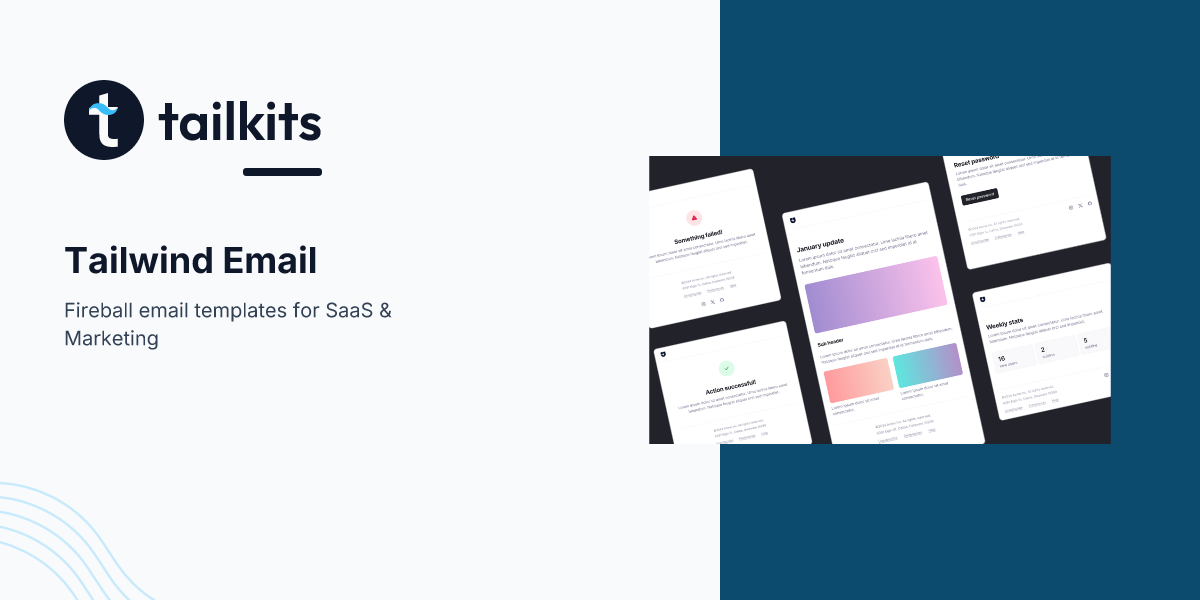 Tailwind Email Templates | Tailkits