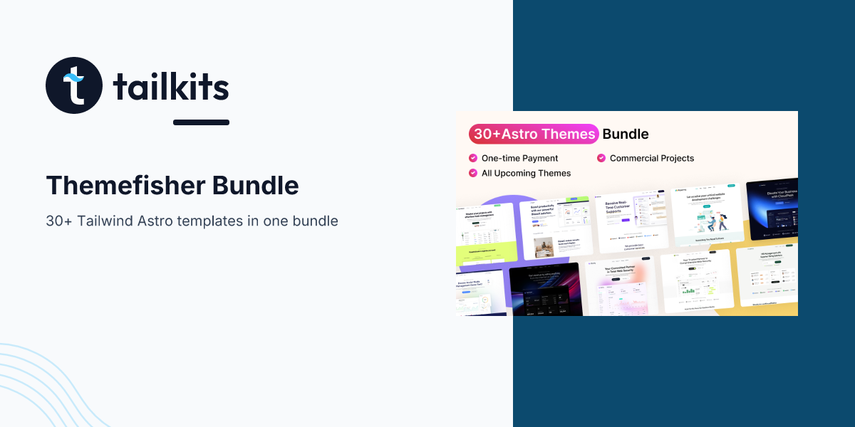 Astro Bundle: 30+ Tailwind Astro Themes | Tailkits