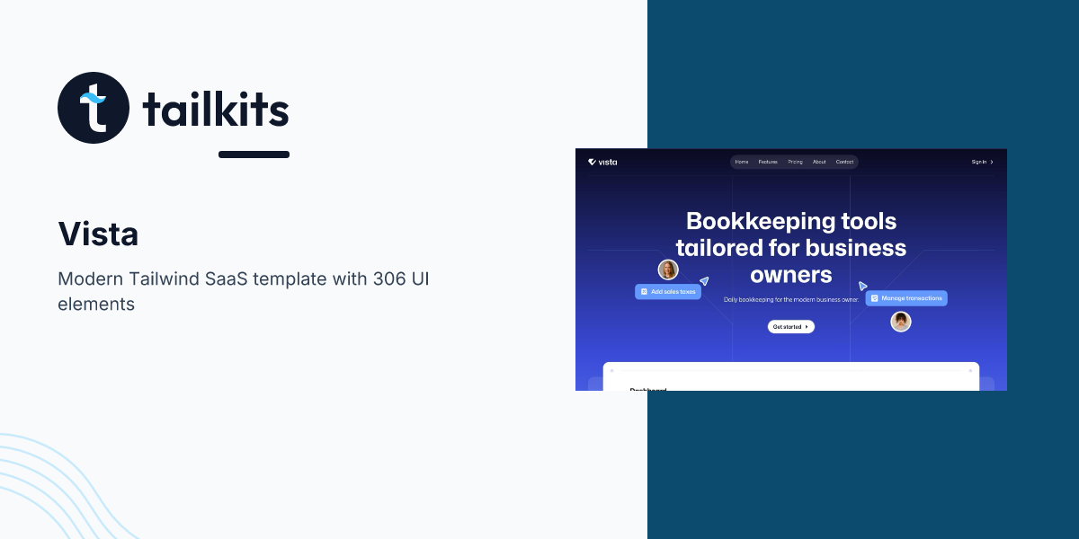 Vista – Tailwind SaaS Template | Tailkits