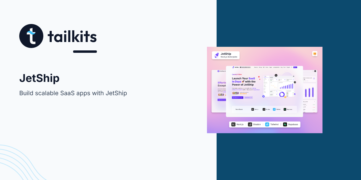 JetShip- Nextjs Starter Kit | Tailkits