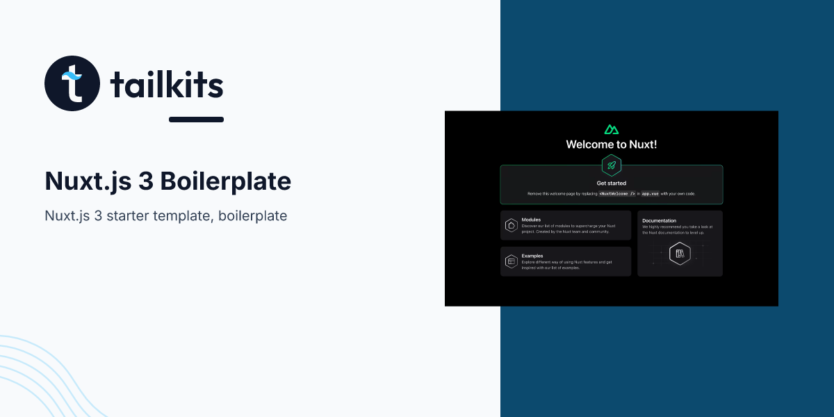Nuxt.js 3 Boilerplate | Tailkits