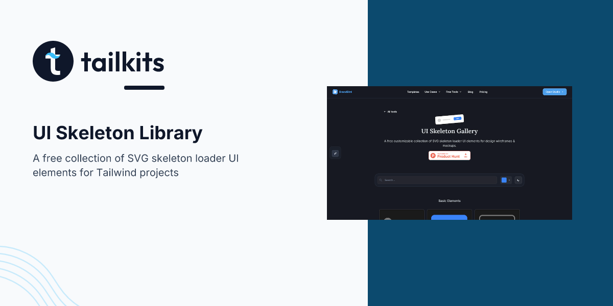 UI Skeleton Library | Tailkits